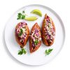 Sweet Potatoes Split with Mexican Slaw | Hydro Produce